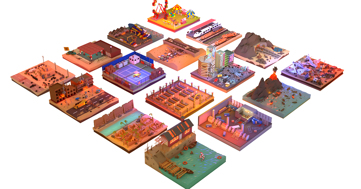 Polygon Zombie Environment Combo Pack | 3D Environments | Unity Asset Store