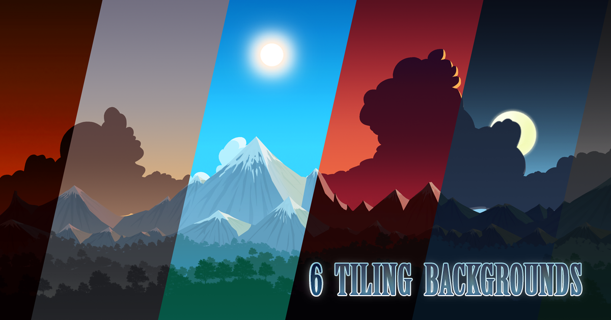 2D Tiling Background - 6 Moods | 2D Textures & Materials | Unity Asset ...