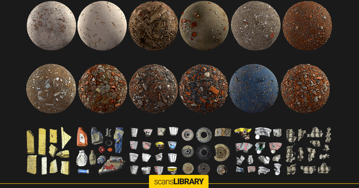 Debris Material Scans | 2D Textures & Materials | Unity Asset Store