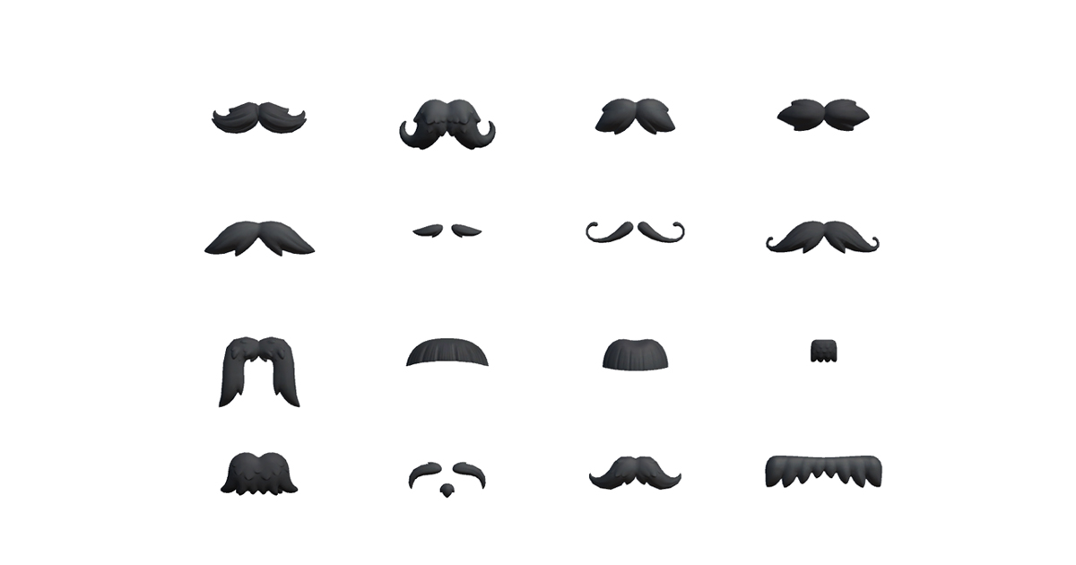 Mustache Pack | 3D Props | Unity Asset Store