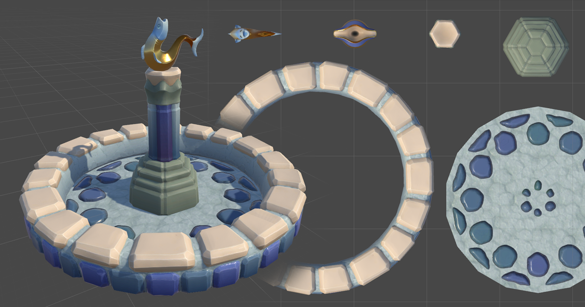 Elegant Versatile Fountain Set | 3D Props | Unity Asset Store