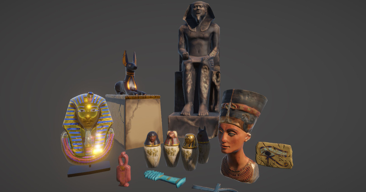 Stylized Egypt Artifacts | 3D Props | Unity Asset Store