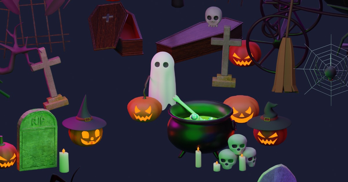 3D Halloween Pumpkin Props | 3D Props | Unity Asset Store