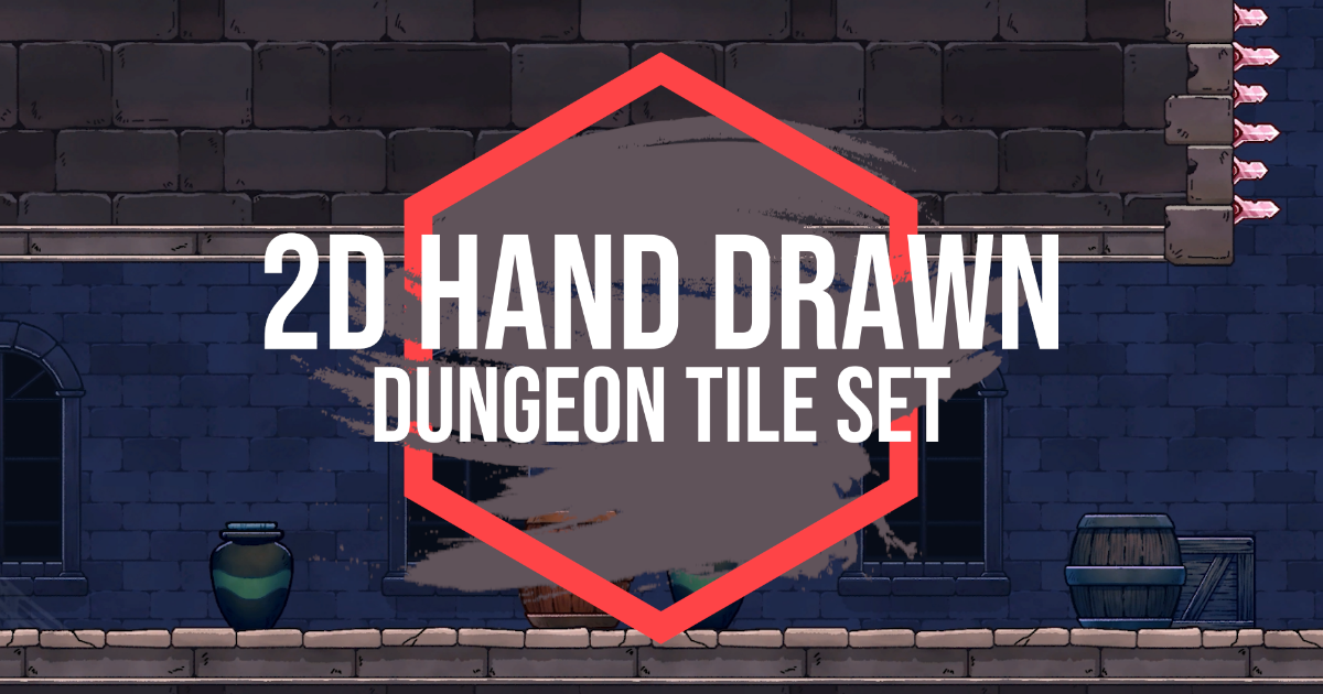 Hand Drawn Dungeon Tile Set for Unity (Ferr2D + Sprite Shape Compatible ...