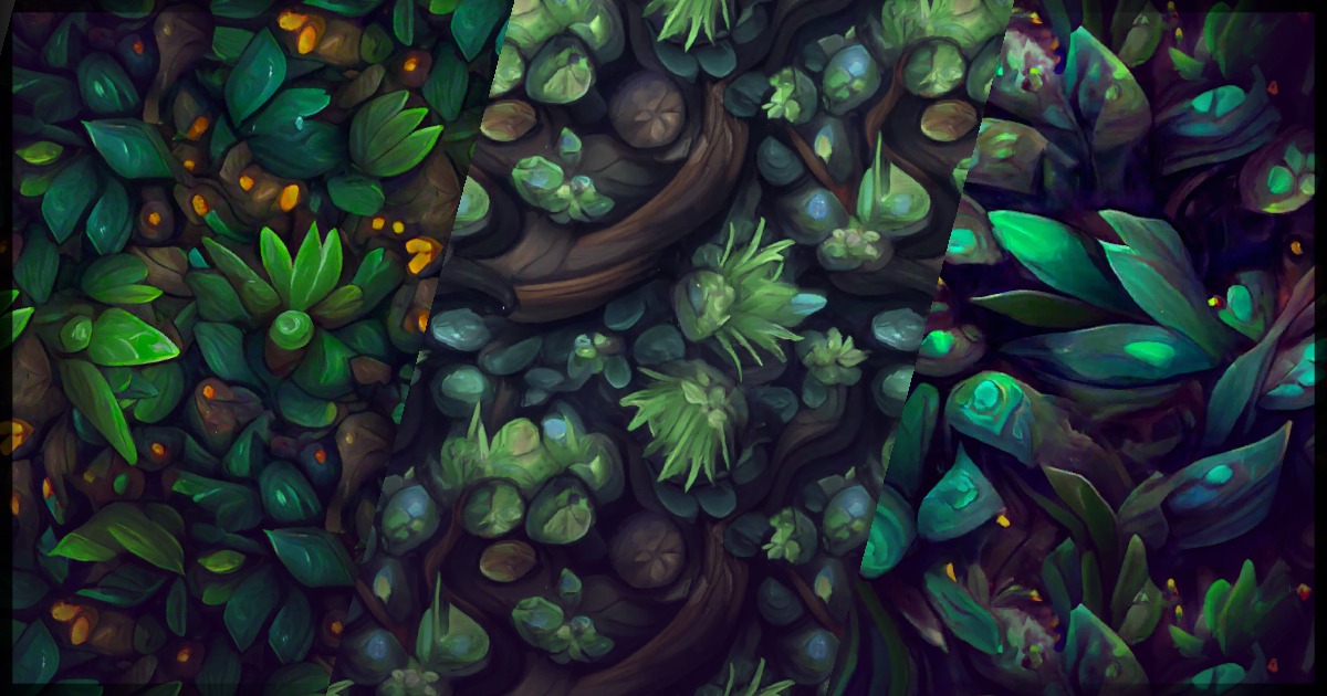 Grass Magic Forest Floor: 10 Textures (Hand-painted, Seamless ...