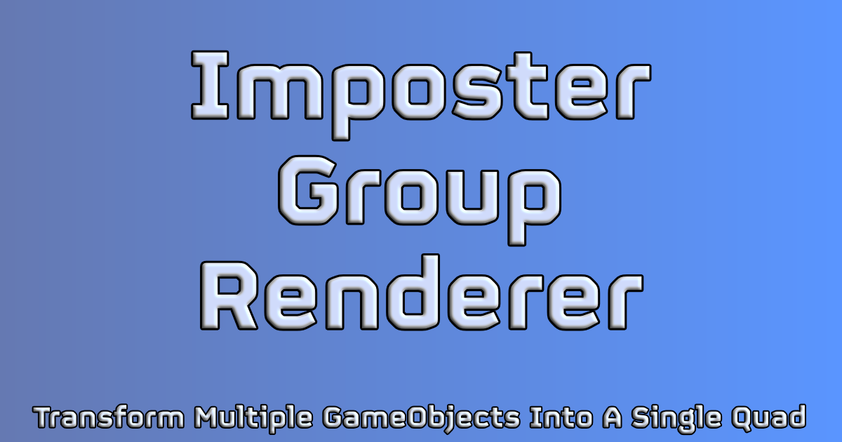 Imposter Group Renderer | Level Design | Unity Asset Store