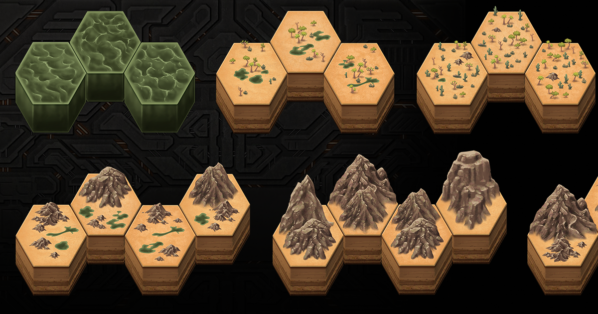 Environment Pack: Desert Hexagons | 2D Environments | Unity Asset Store