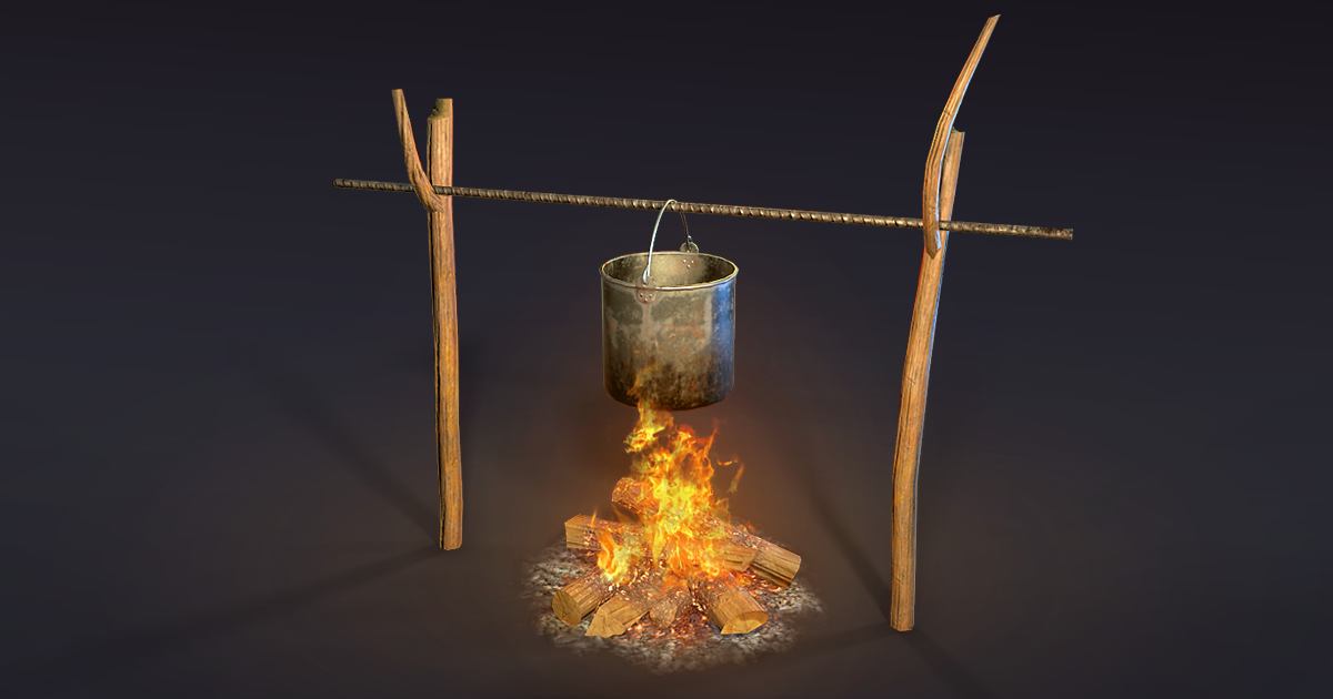 Campfire and cooking place | 3D Props | Unity Asset Store