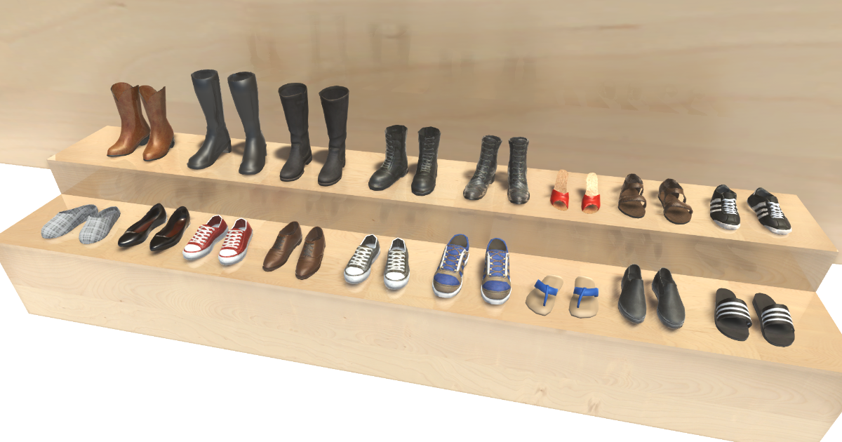 Footwear Collection | 3D Clothing | Unity Asset Store