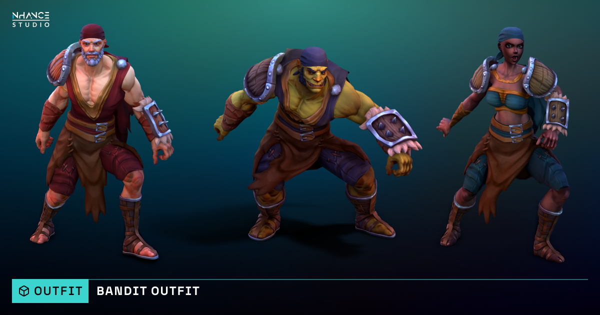 Stylized Bandit Outfit | 3D Characters | Unity Asset Store