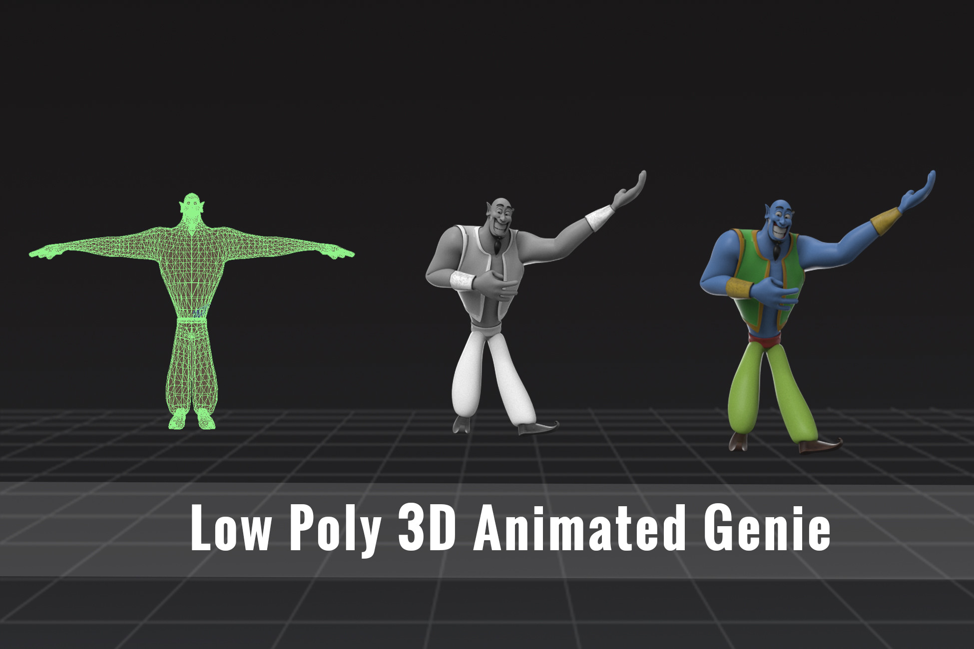 Low Poly 3D Animated Genie | 3D 캐릭터 | Unity Asset Store