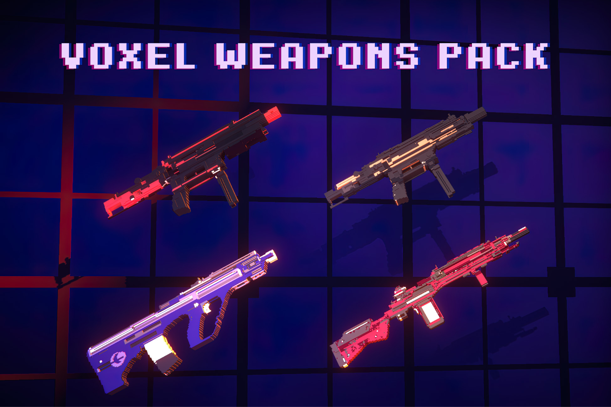 Voxel Weapons Pack | 3D Guns | Unity Asset Store