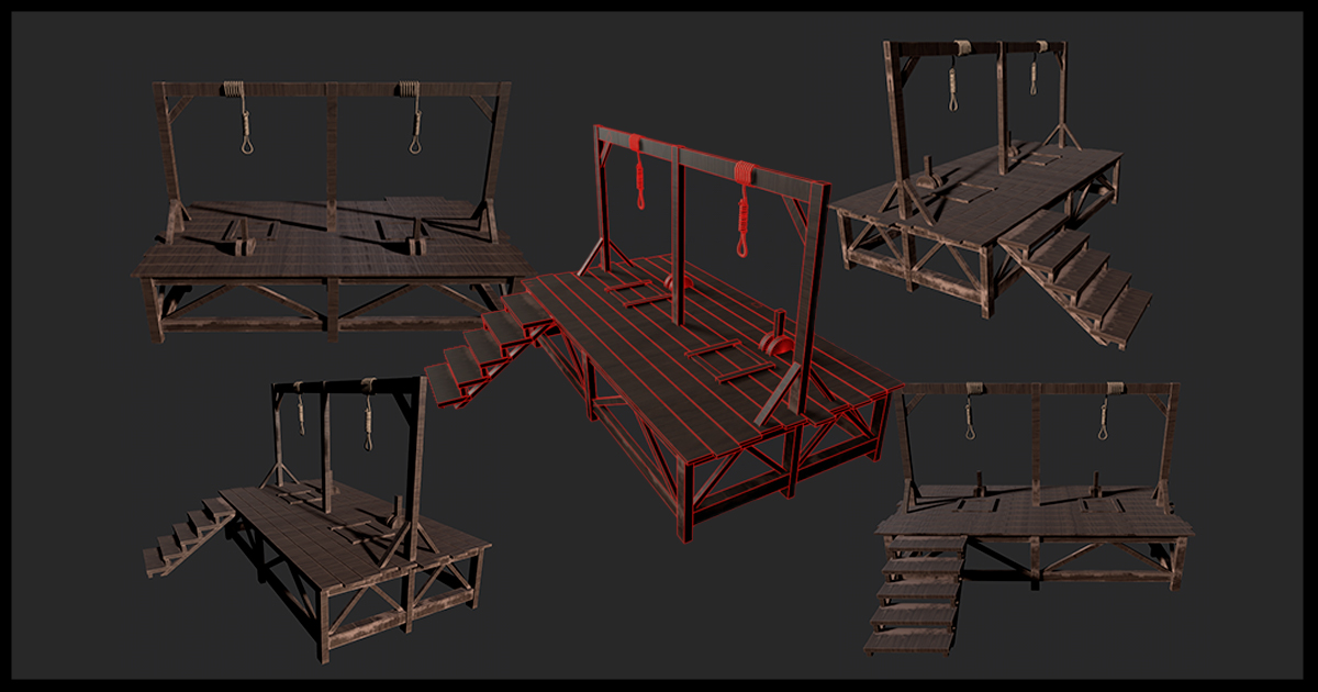 Medieval Gallows | 3D Props | Unity Asset Store