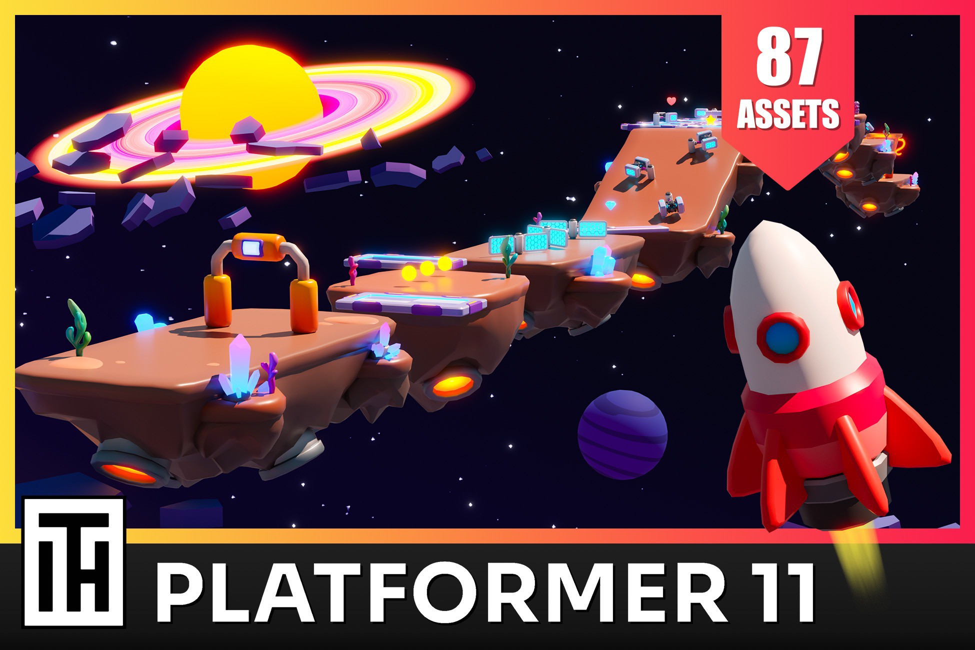 Platformer 11 Space - Low Poly Asset Pack by ithappy | 3D 环境 | Unity ...