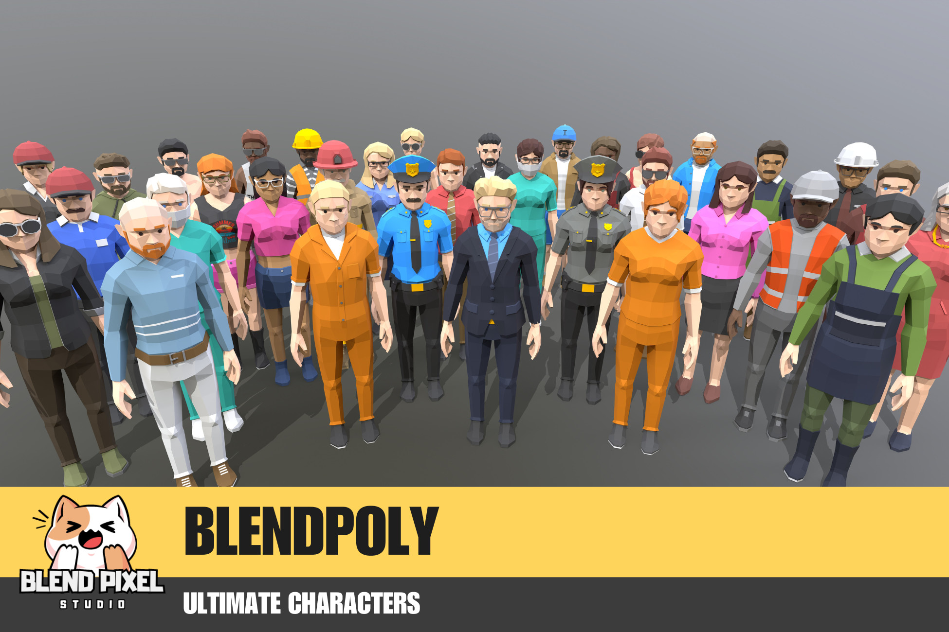 Blendpoly Ultimate Characters - Low Poly Assets | 3D Humanoids | Unity ...