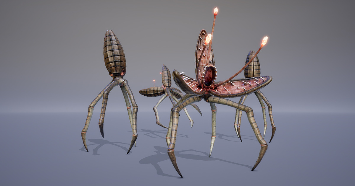 MONSTER: TRIMAXILLOPOD | 3D Creatures | Unity Asset Store