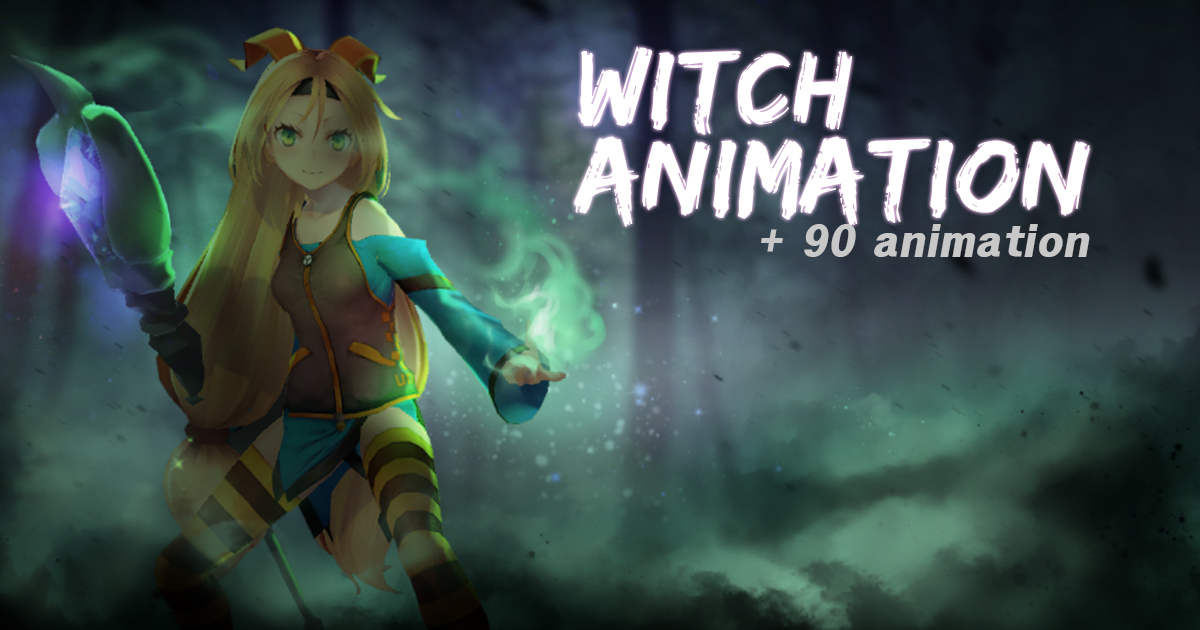 Witch Animation Set | 3D Animations | Unity Asset Store