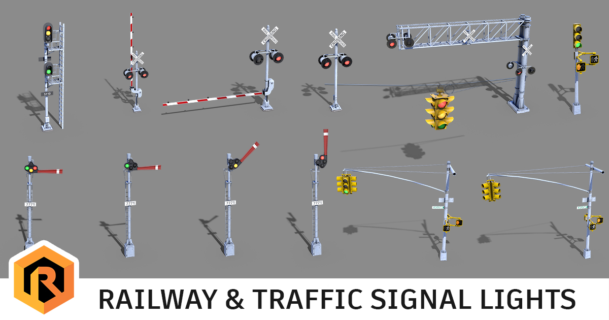 Signal Lights Collection | 3D Props | Unity Asset Store