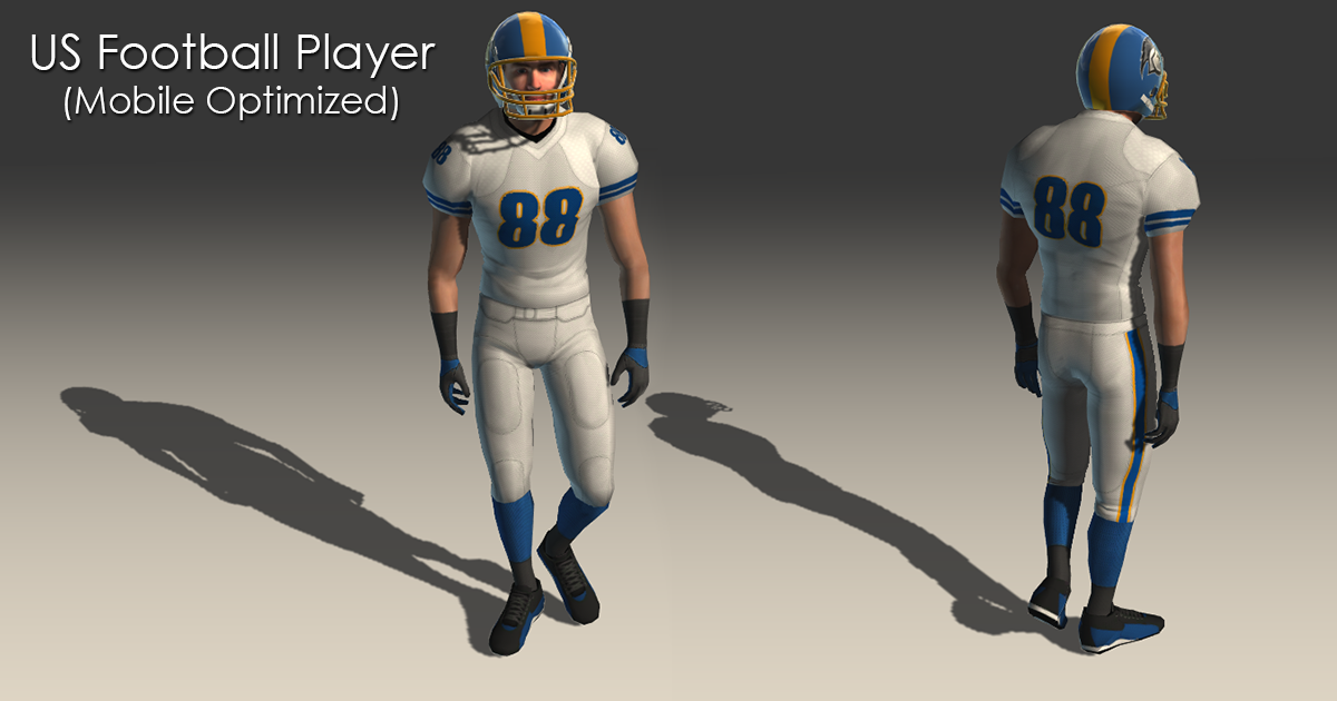 US Football Player Mobile Optimized | 3D Characters | Unity Asset Store