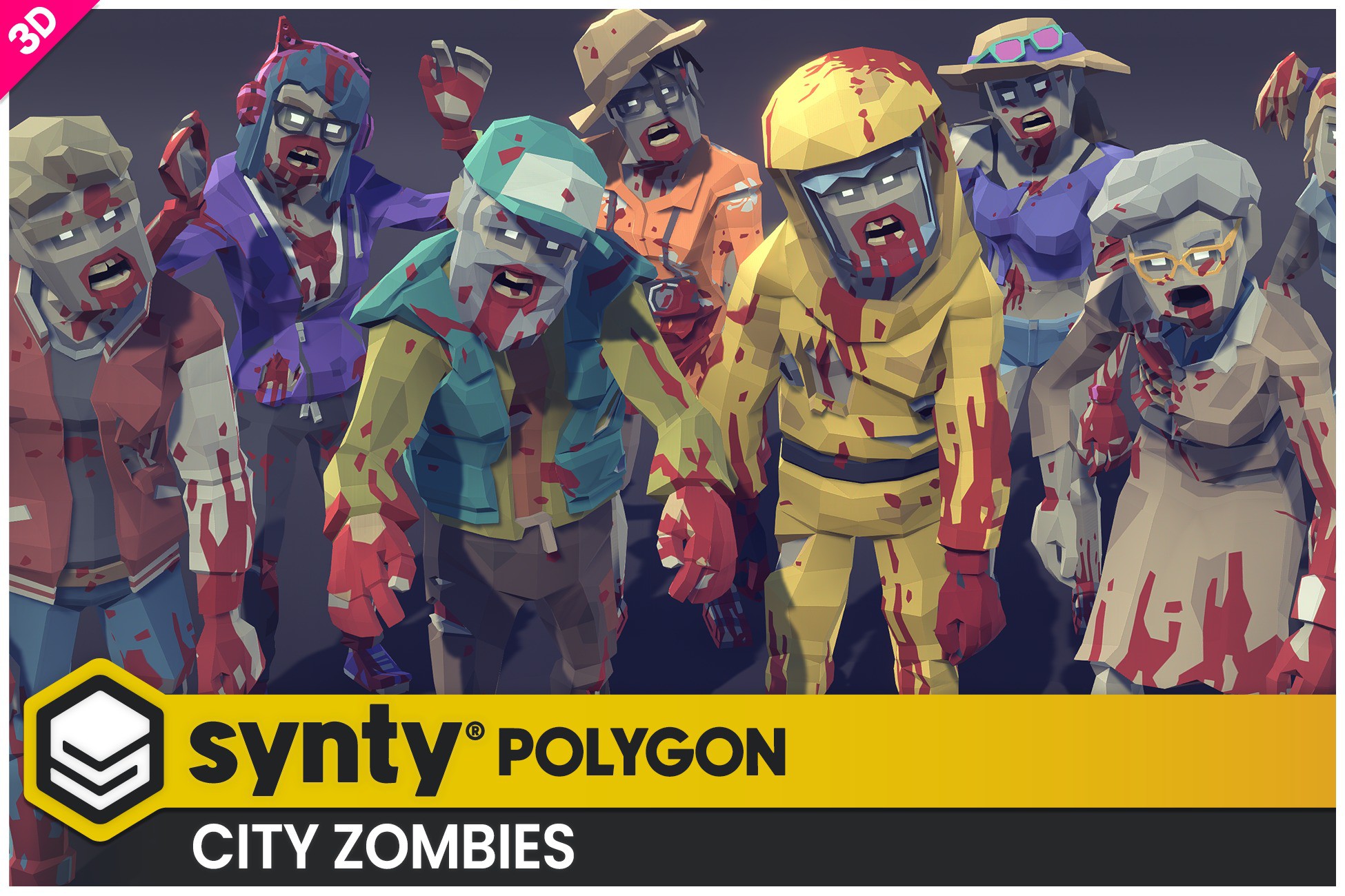 POLYGON City Zombies - Low Poly 3D Art by Synty | Characters | Unity Asset Store