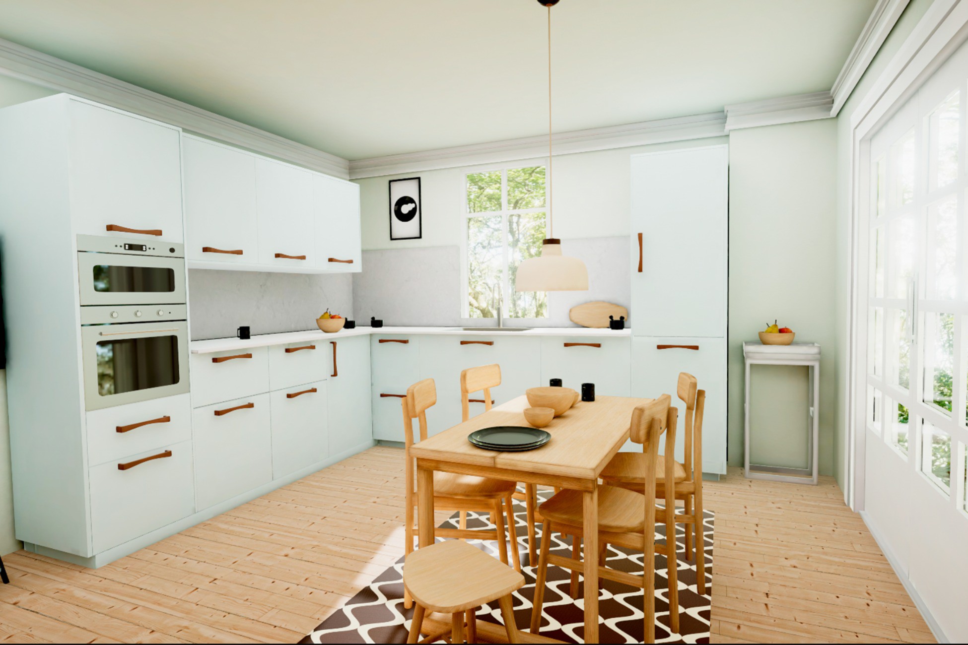 A peaceful and serene kitchen | 3D Interior | Unity Asset Store