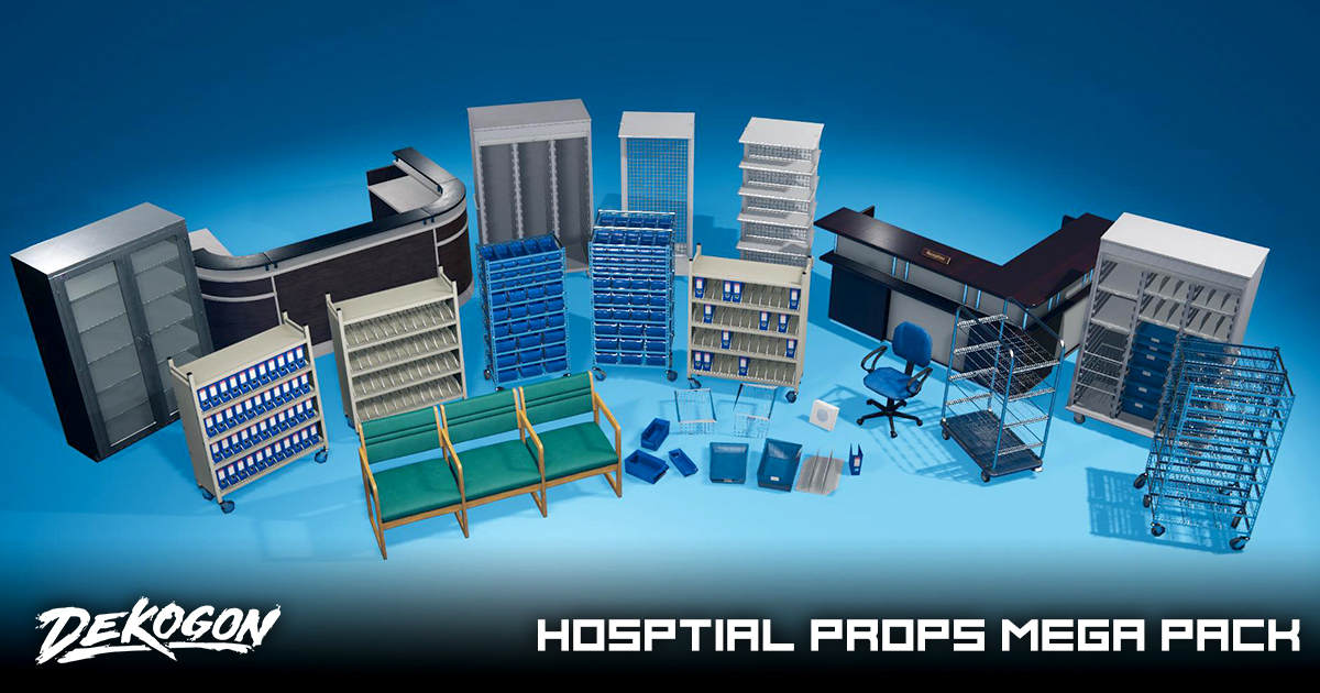 Hospital Props - VOL.1 - 6 - MEGA PACK | 3D Props | Unity Asset Store
