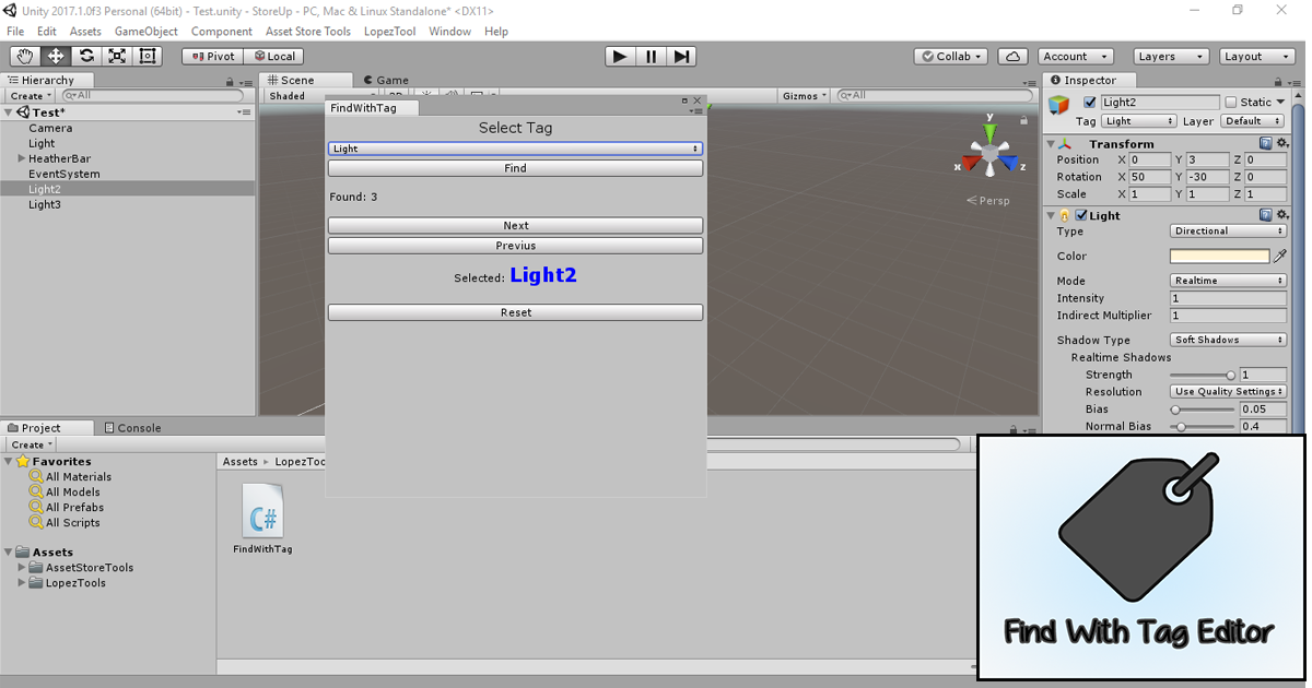 Find With Tag Editor | 機能統合 | Unity Asset Store