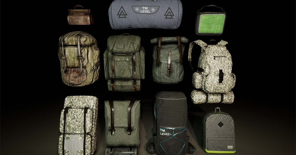 Backpacks & Bags / 22+ Variations | Props | Unity Asset Store
