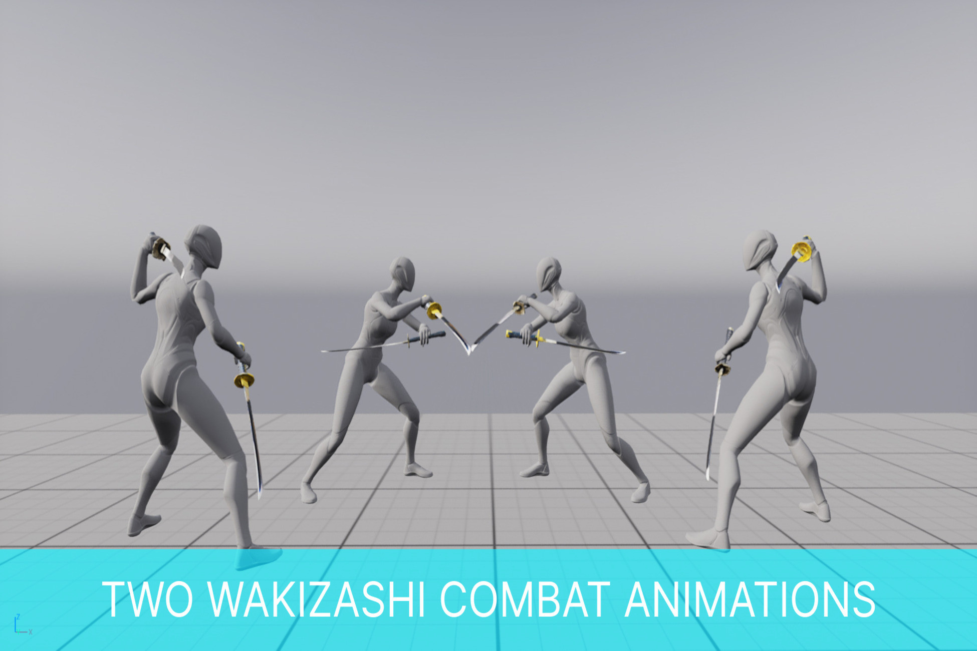 Two Wakizashi Combat Animations | 3D Animations | Unity Asset Store