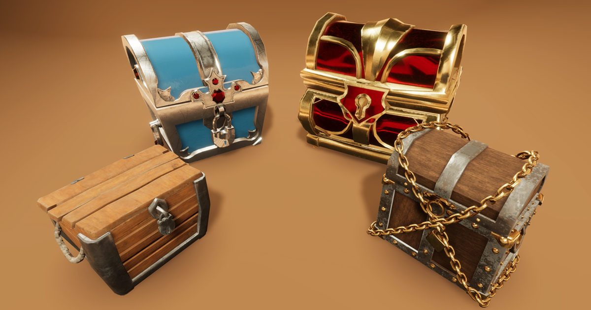 Stylized 3D Treasure Chest Pack for RPG Loot & Rewards | 3D Props ...