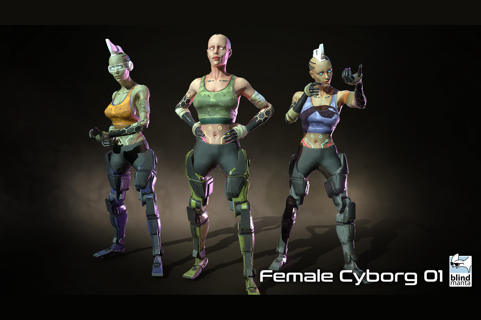 Cyborg Gang Fem | Characters | Unity Asset Store