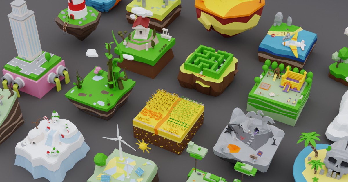 Low Poly Worlds Islands Exteriors Pack 2 | 3D Environments | Unity ...