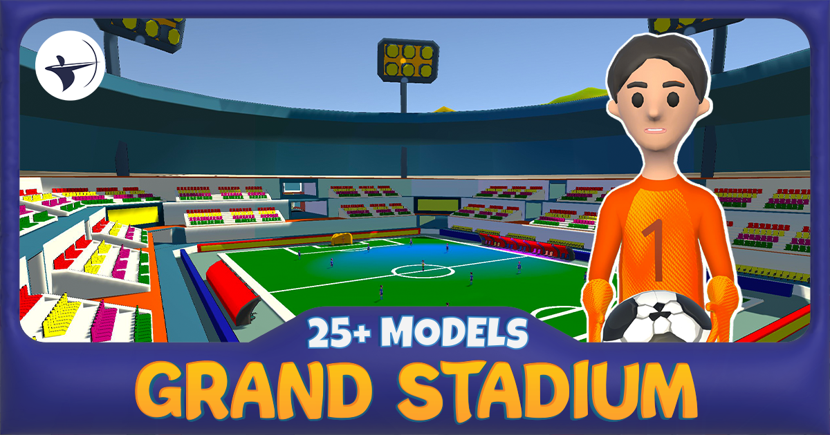 Grand Stadium with Football Players | 3D Urban | Unity Asset Store