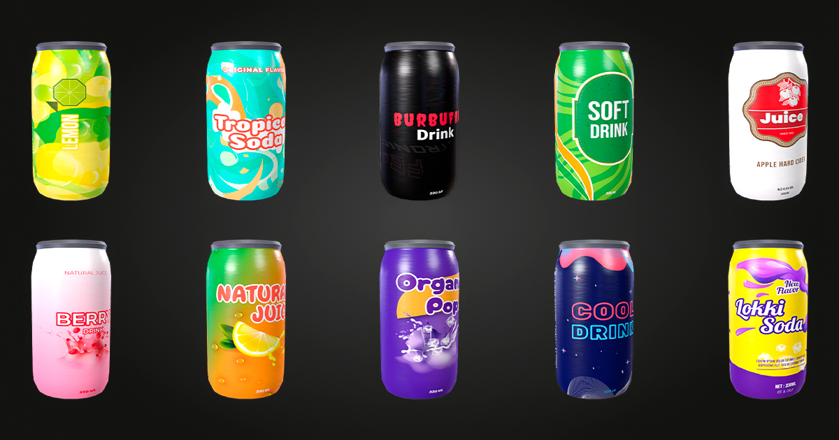 Soda Cans Vol. 1 | 3D Food | Unity Asset Store