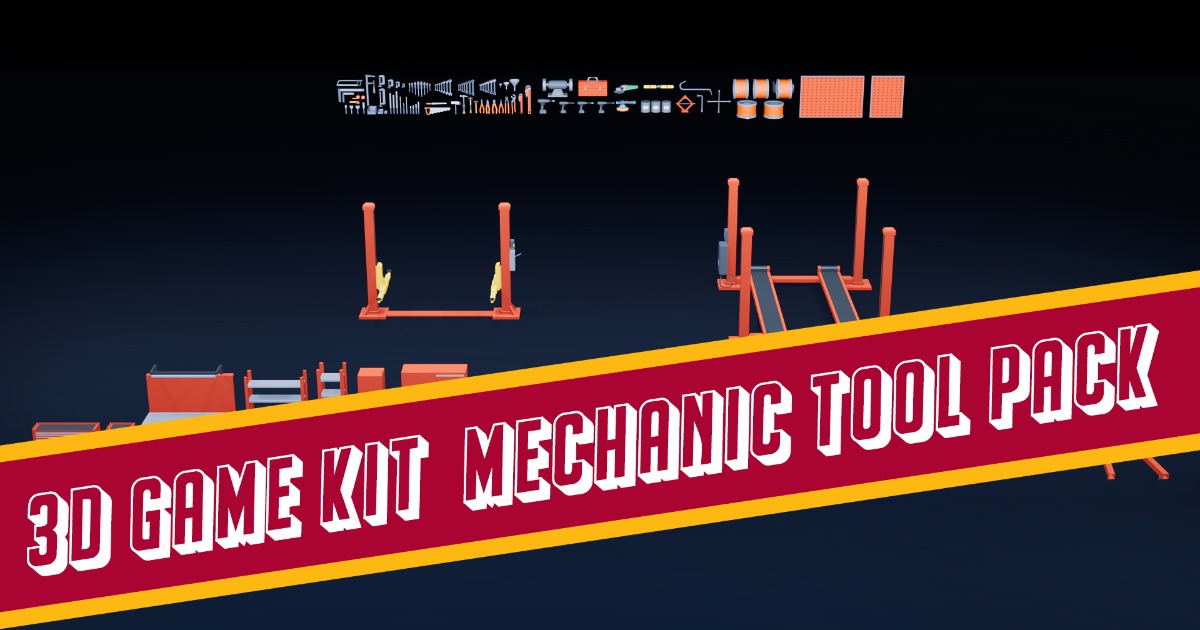 3D Game Kit-Car Mechanic Tool Pack | 3D Industrial | Unity Asset Store