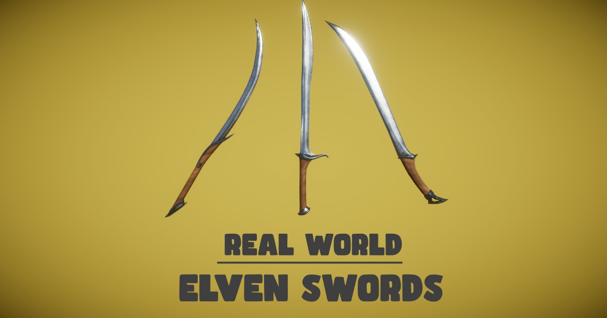 Real World - Elven Swords | 3D Weapons | Unity Asset Store