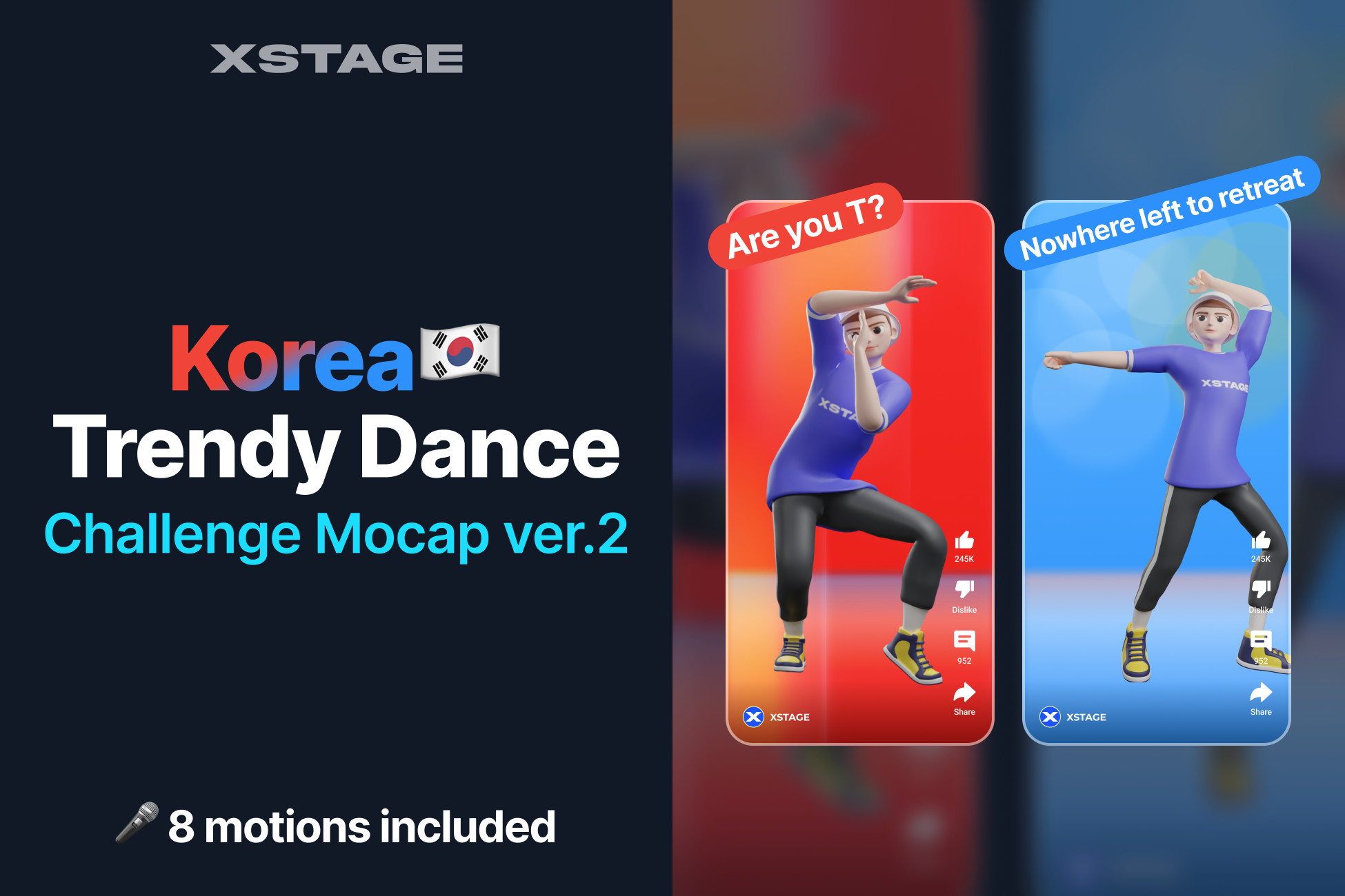Korea Trendy Dance Challenge Mocap Pack [ver2] | 3D Animations | Unity ...