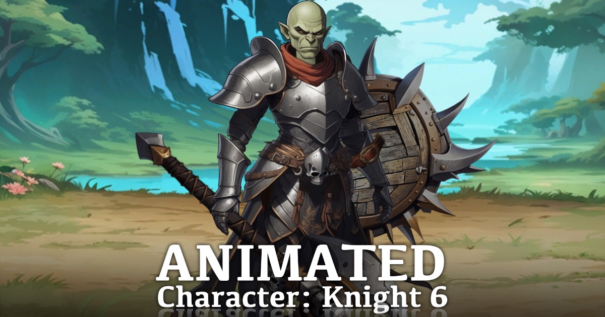 Animated 2D Character - Knight 6 (Spine) | 2D Characters | Unity Asset ...