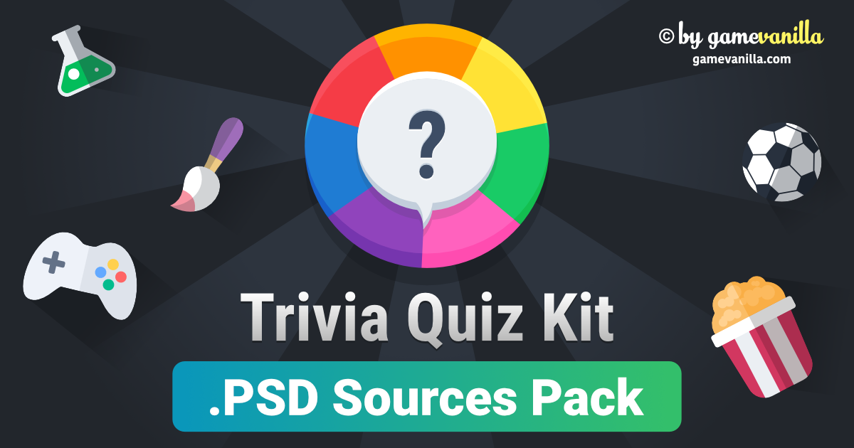 Trivia Quiz Kit .PSD Sources Pack | 2D Icons | Unity Asset Store