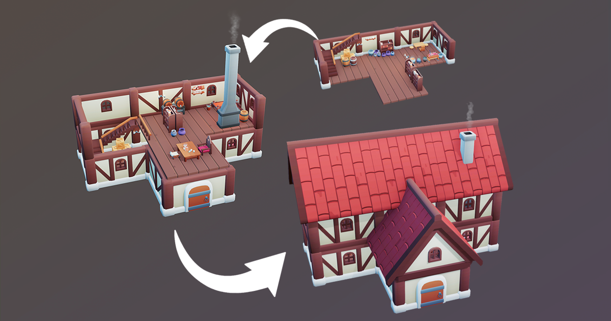 Modular Medieval Houses and Props Pack Cute Series | 3D Fantasy | Unity ...