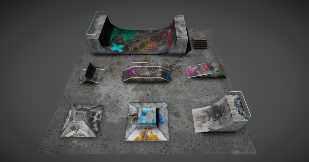 Skate Park Asset Package | 3D 都市 | Unity Asset Store