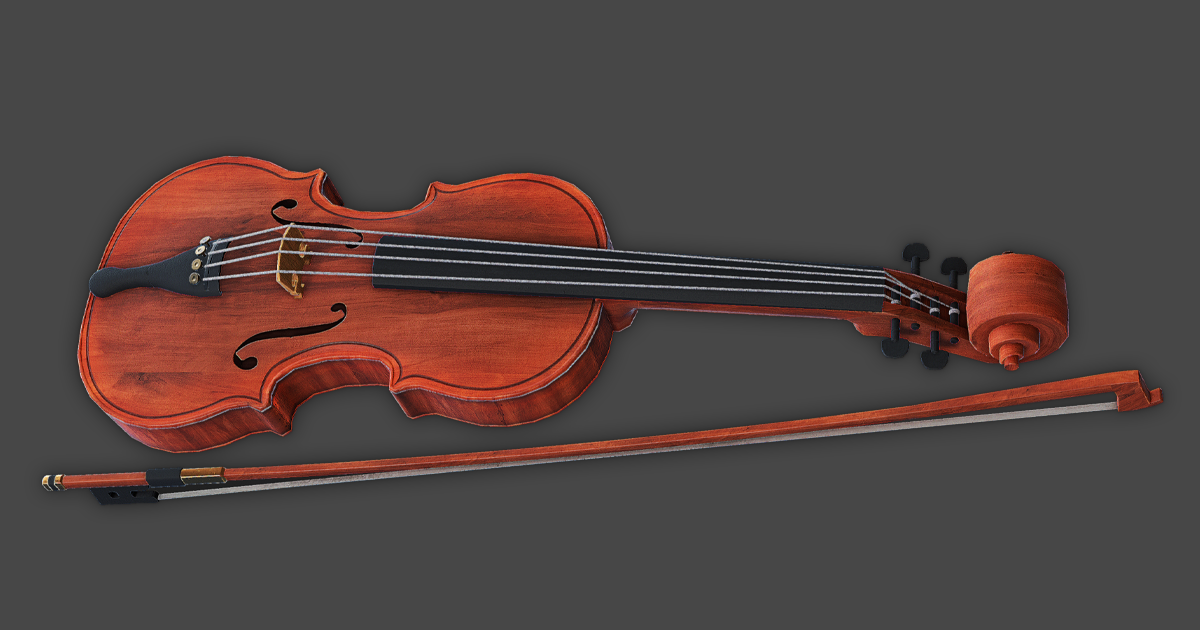 Violin PBR | 3D Props | Unity Asset Store