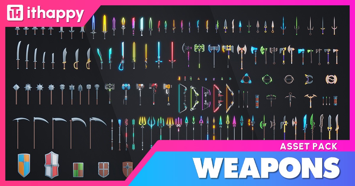 Ultimate Stylized Weapons - Low Poly 3D Models Pack | 3D Weapons ...