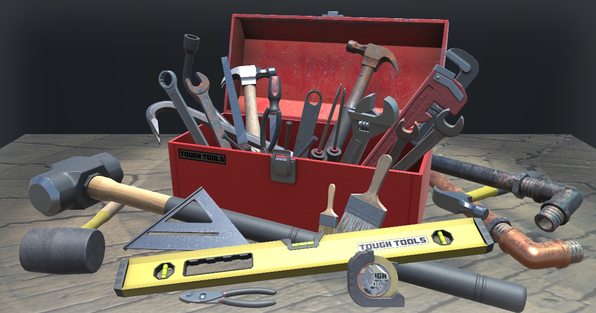 Toolset - Common Household Weapons | 3D Tools | Unity Asset Store