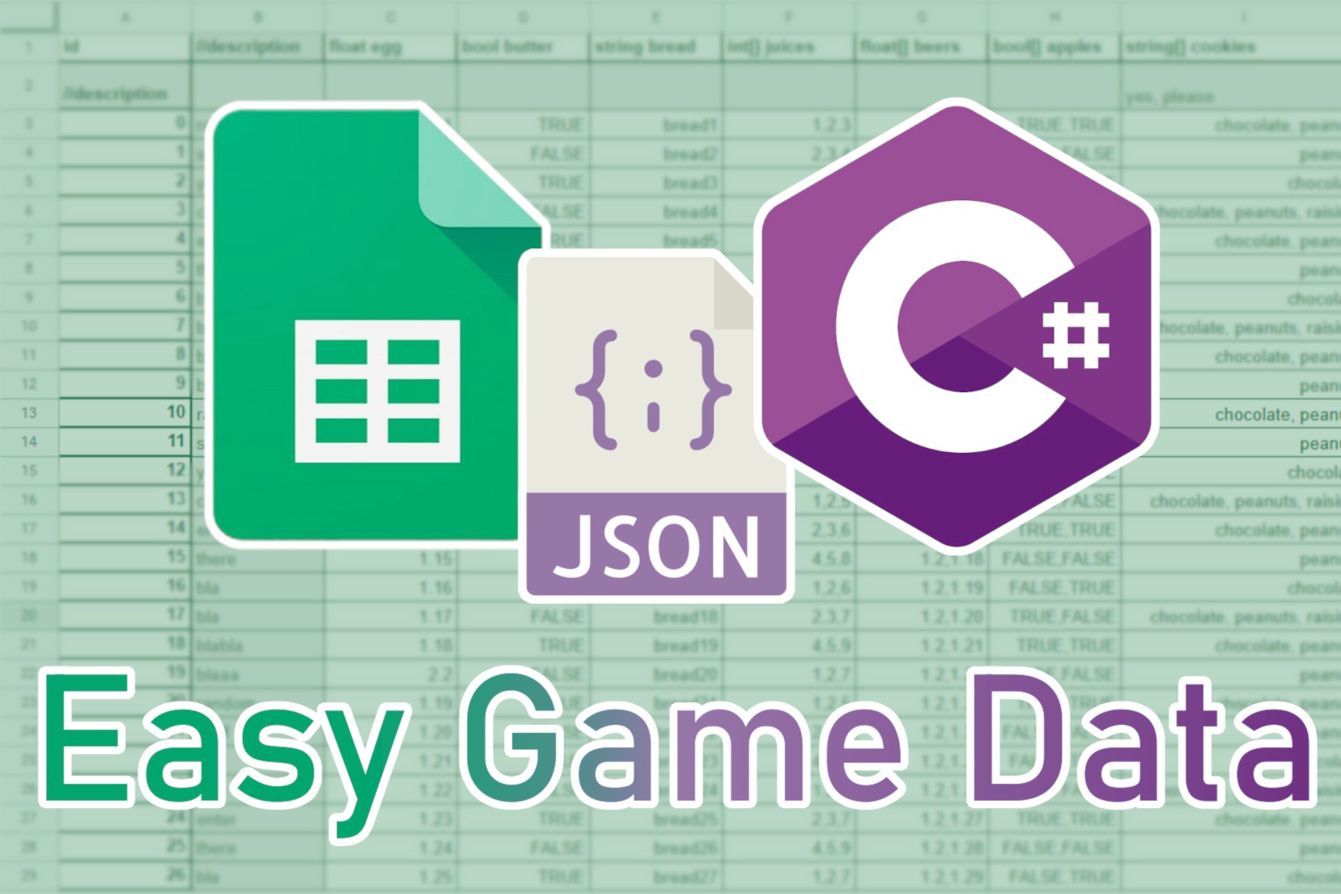 Easy Game Data - Google Sheets to JSON to C# Class | Integration | Unity Asset Store