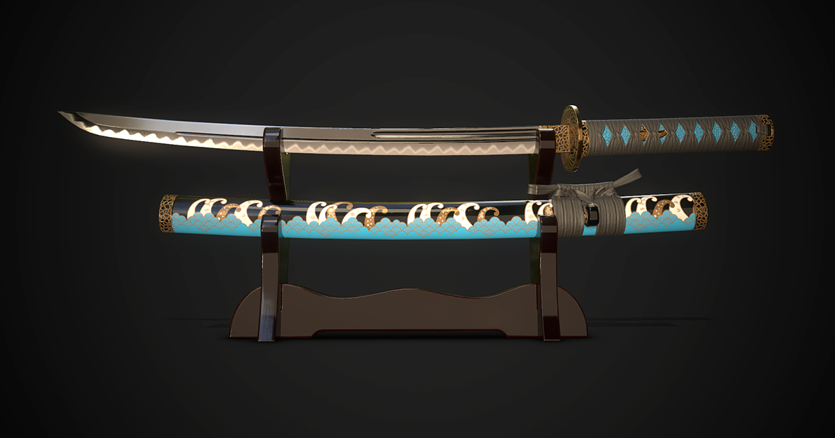 Samurai sword wakizashi No.01 | 3D Weapons | Unity Asset Store