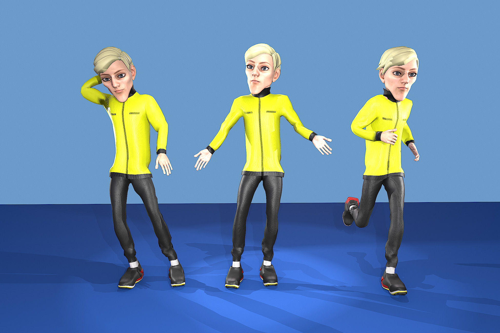 Sportsman cartoon character | Characters | Unity Asset Store