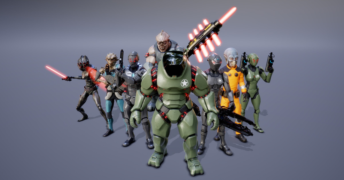 SCI FI SHOOTER CHARACTERS PACK VOL 3 | 3D Humanoids | Unity Asset Store