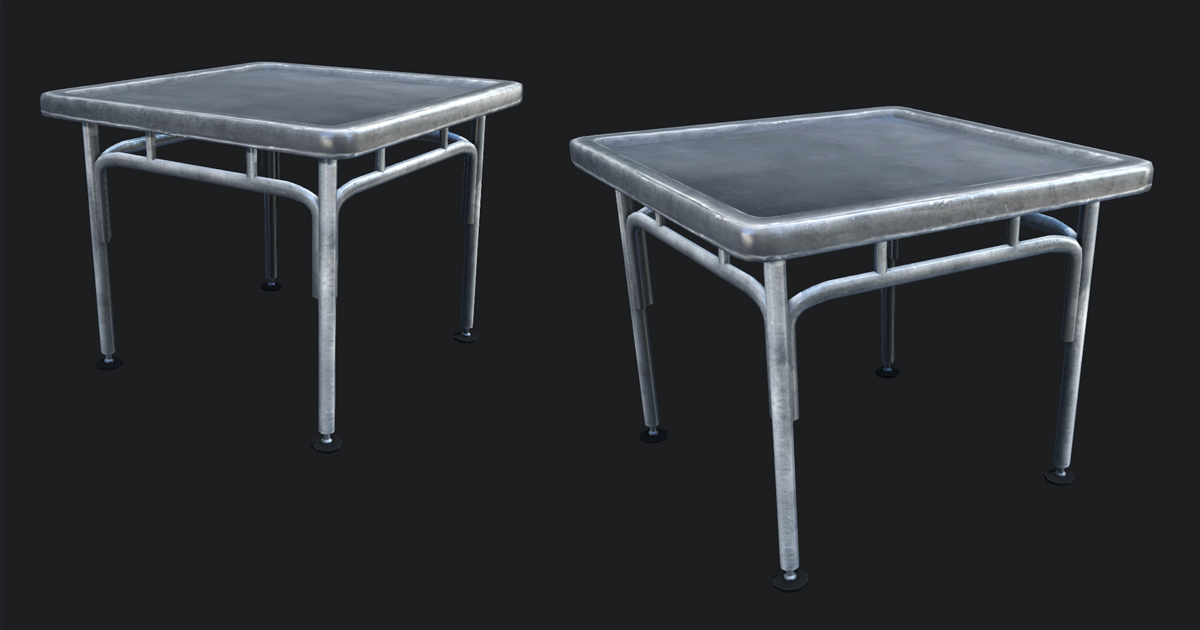 Industrial Steel Table | 3D Furniture | Unity Asset Store