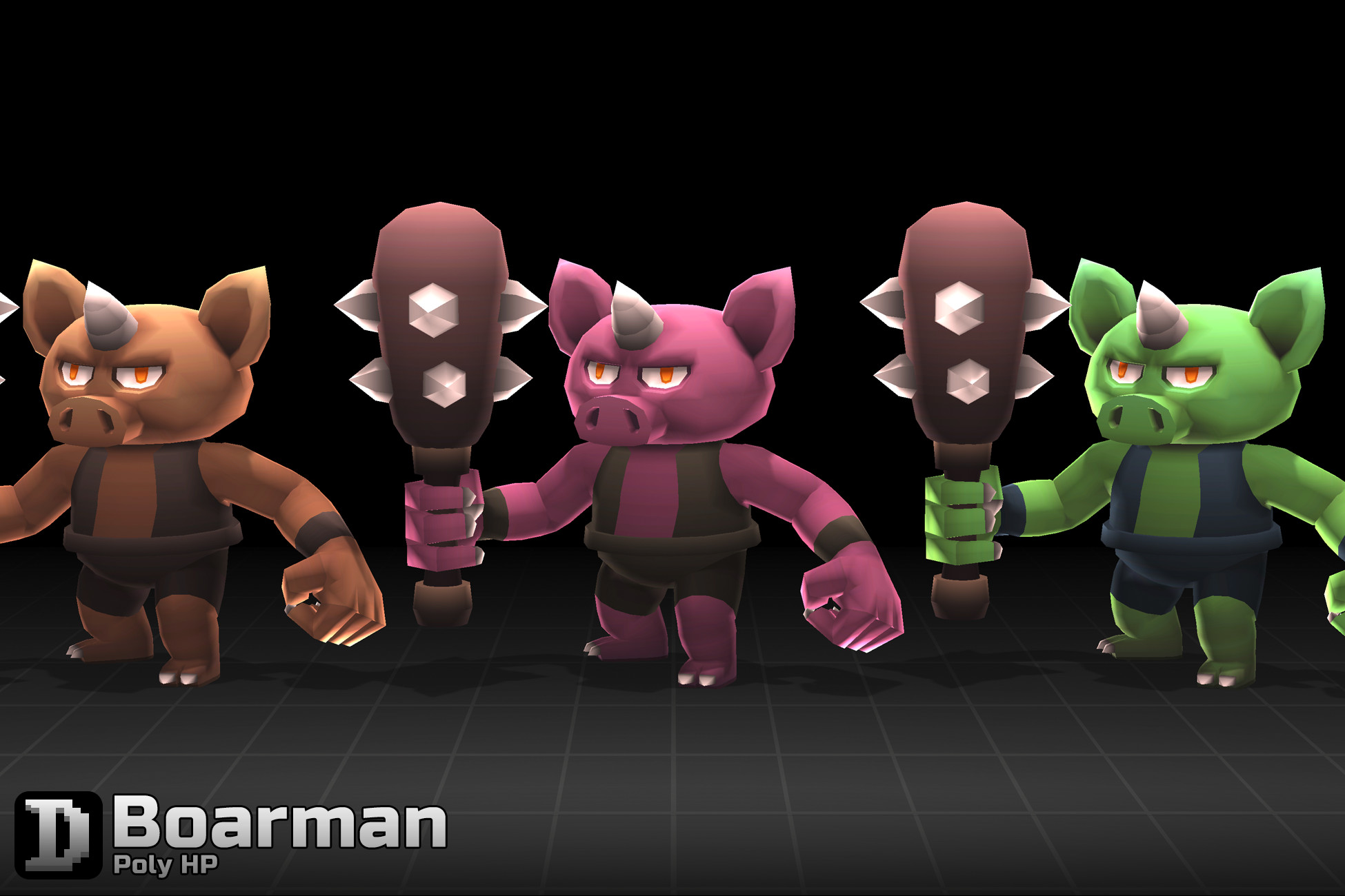 Poly HP - Boarman | 3D Creatures | Unity Asset Store
